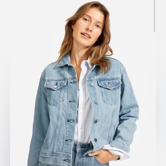 Everlane | Jackets & Coats | Everlane The Denim Jacket In Light Blue ...